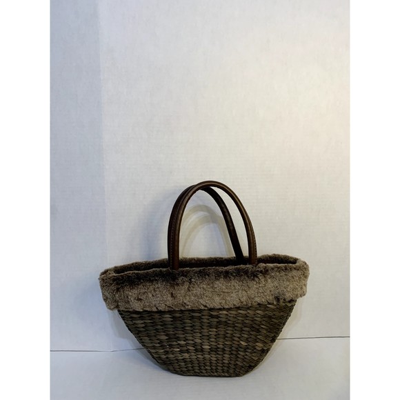 Bath & Body Works | Accessories | Bath Body Works Tote Bag Brown Wicker ...
